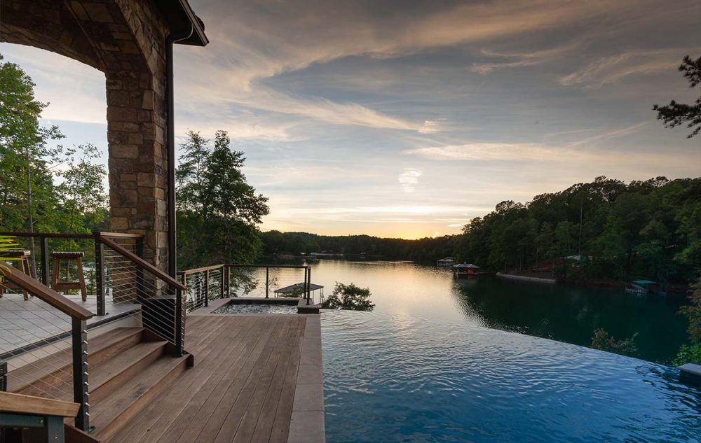 Featured Pool - Infinity pool Edge Pool Overlooking Lake Keowee ...